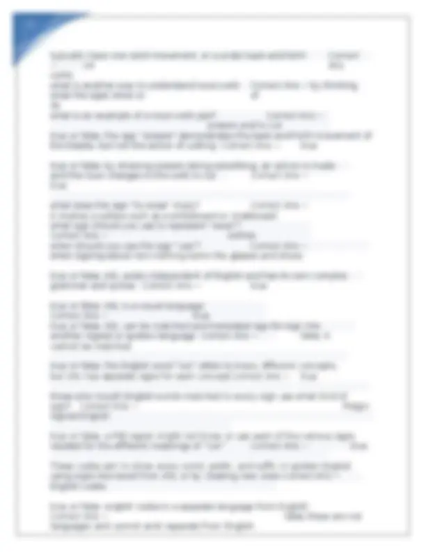 ASL Unit 7 - Questions with Complete Solutions | Exams Nursing | Docsity