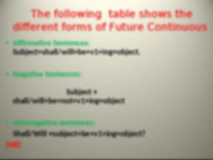 Tenses – PPT – Explanation by 44 Colourful Slides | Slides English | Docsity