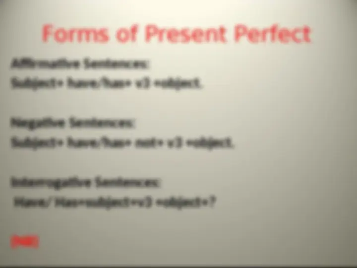 Tenses – PPT – Explanation by 44 Colourful Slides | Slides English | Docsity