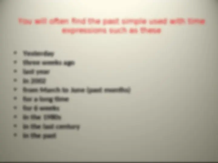 Tenses – PPT – Explanation by 44 Colourful Slides | Slides English | Docsity