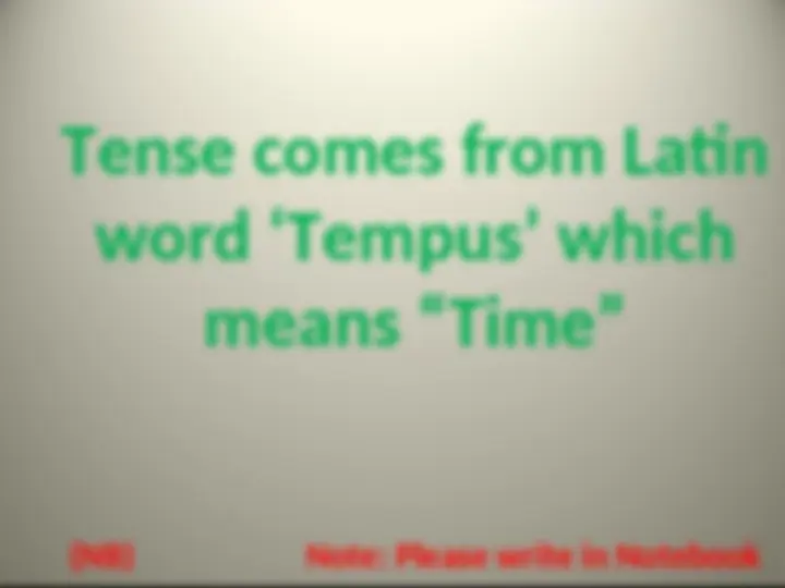 Tenses – PPT – Explanation by 44 Colourful Slides | Slides English | Docsity