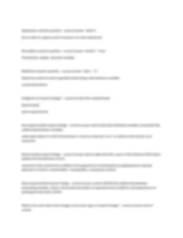 Research Methods Exam | Exams Research Methodology | Docsity