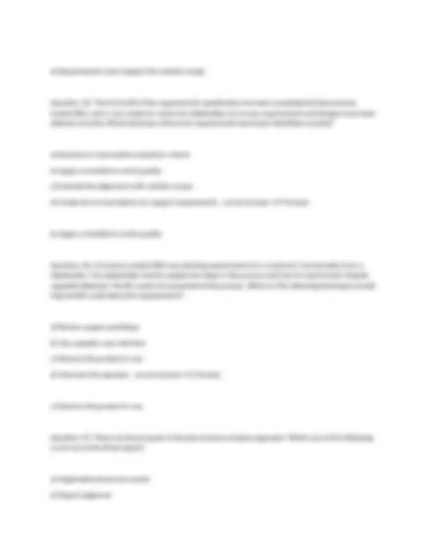 IIBA CCBA Certification Exam Sample Questions | Exams Nursing | Docsity