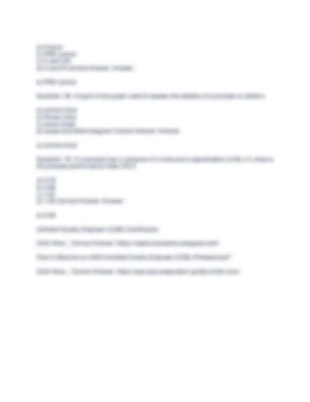 ASQ CQE Certification Exam Sample Questions | Exams Engineering | Docsity