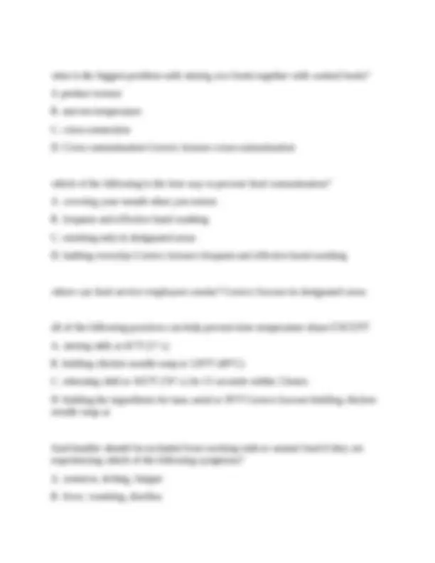 Premier Food Safety Sample Test 1 Questions and Answers | Exams Food ...