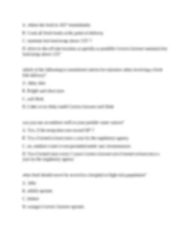 Premier Food Safety Sample Test 1 Questions and Answers | Exams Food ...