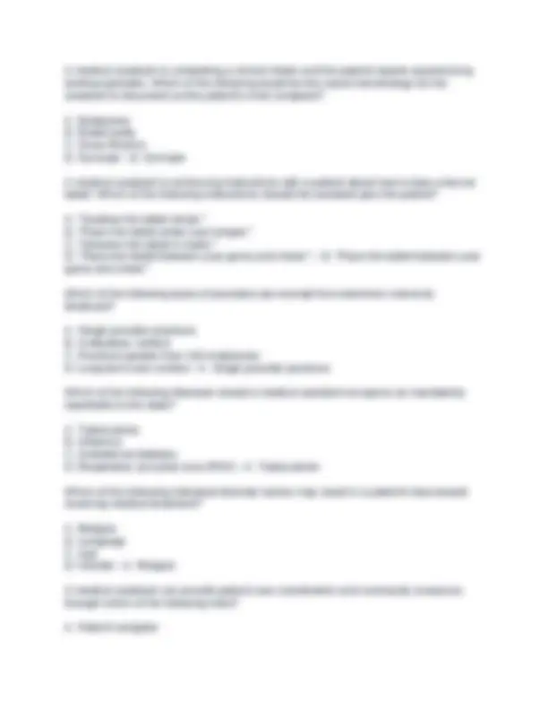 CCMA FINAL PRACTICE TEST questions and answers | Exams Advanced ...