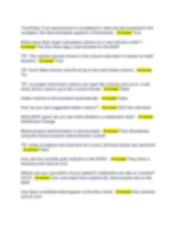 Epic Training 100 Questions with Exact Answers | Exams Nursing | Docsity