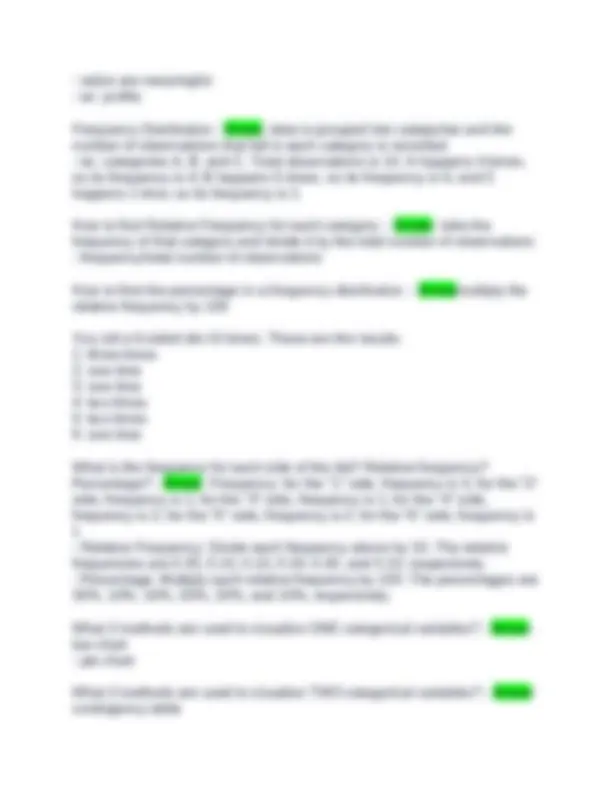 BSTAT 3321-009 EXAM 1 QUESTIONS WITH100% EXACT ANSWERS 2024 LATEST ...