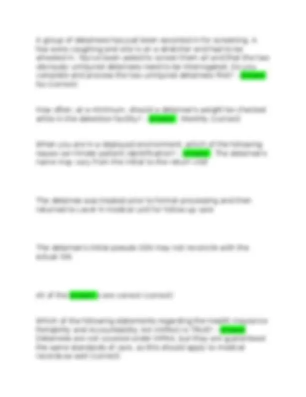 Medical Ethics and Detainee Operations Basic Course | Exams Biology | Docsity