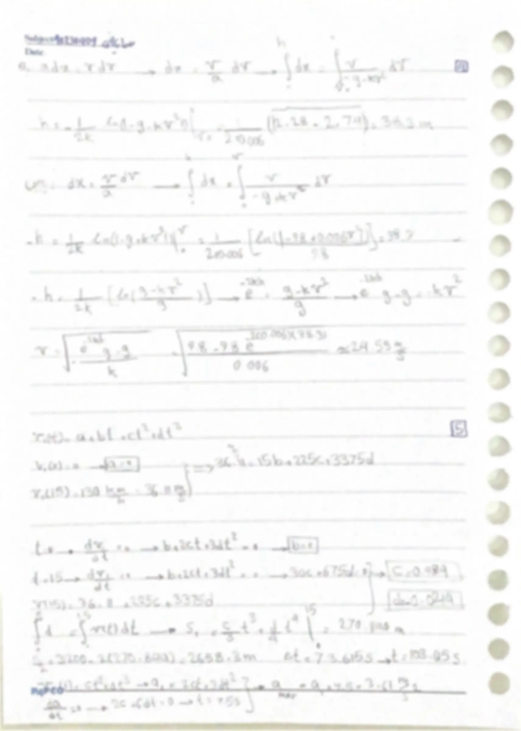Dynamics median 5 question answer | Exercises Dynamics | Docsity