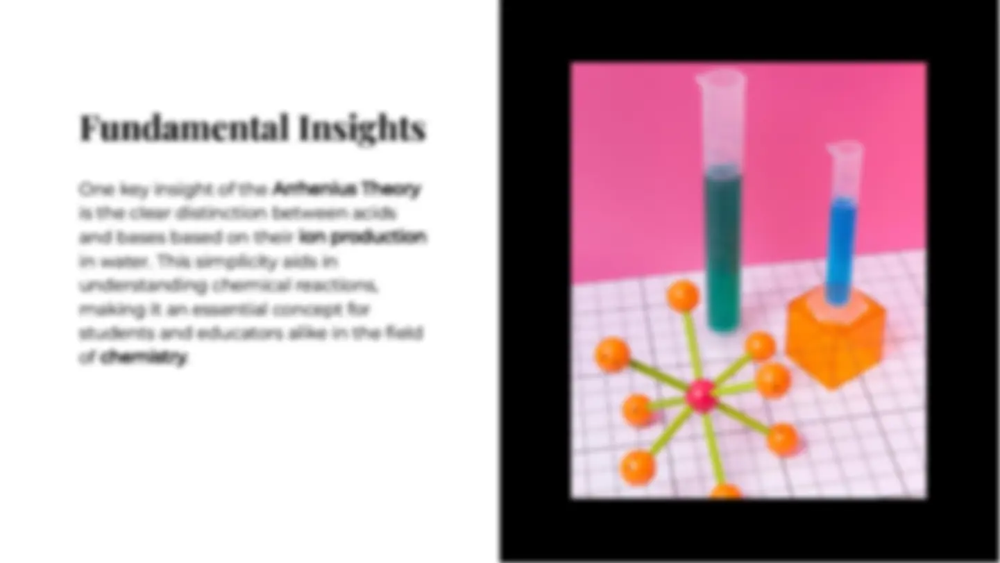 Evaluating the Arrhenius Acid-Base Theory | Slides Chemistry | Docsity