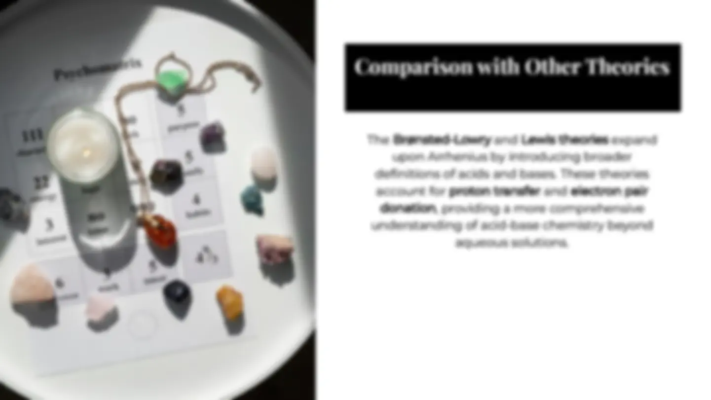 Evaluating the Arrhenius Acid-Base Theory | Slides Chemistry | Docsity