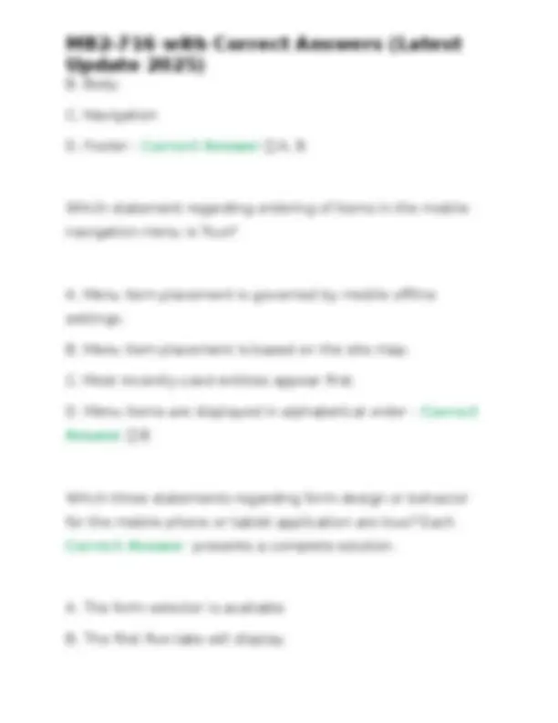 Microsoft Dynamics 365 Exam MB2-716 with Correct Answers (Latest Update ...