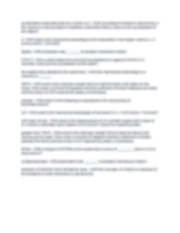 RECF Mechanical Pre-Test Solved 100% | Exams Advanced Education | Docsity