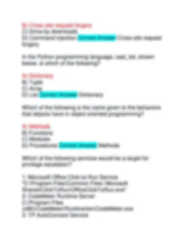 Docker Commands and Cybersecurity Concepts | Exams Information Technology | Docsity