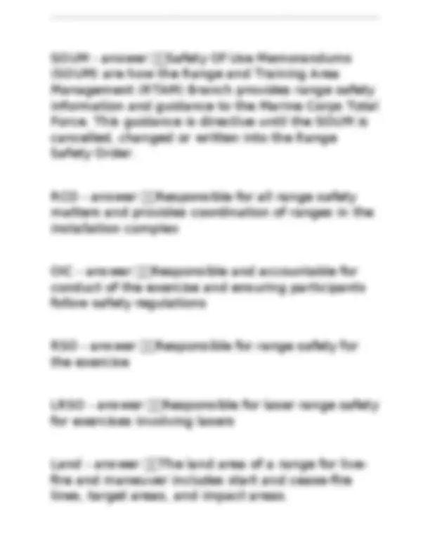 Range Safety OIC/RSO Guide | Exams Nursing | Docsity