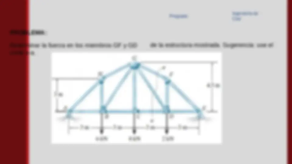 Análisis Estructural I: Sesión 2 - Resolución de Armaduras, Vigas y Pórticos Isostáticos ...