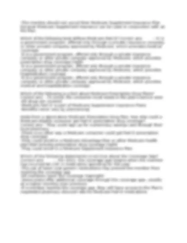 UHC Medicare Basics Exam – {21 Questions and Answers} Verified | Exams ...