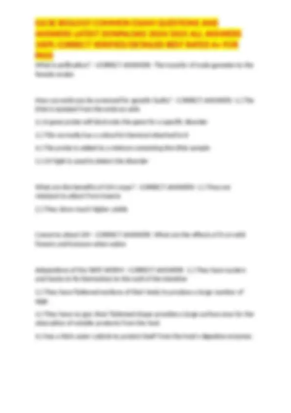 IGCSE Biology Common Exam Questions and Answers | Exams Biology | Docsity