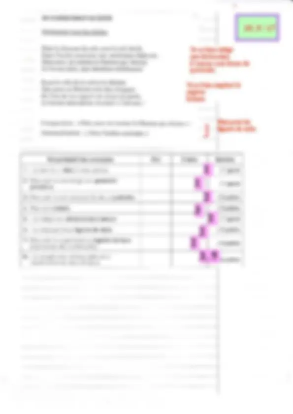 devoirs 4ème français 7 | Examens Français | Docsity