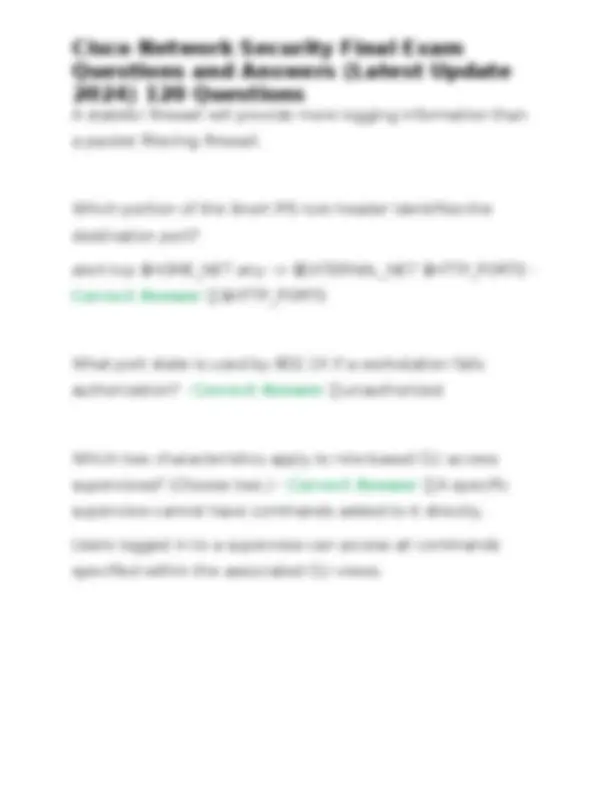 Cisco Network Security Final Exam Questions and Answers | Exams Nursing ...