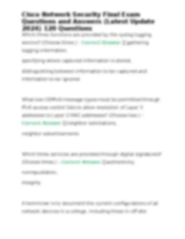 Cisco Network Security Final Exam Questions and Answers | Exams Nursing ...