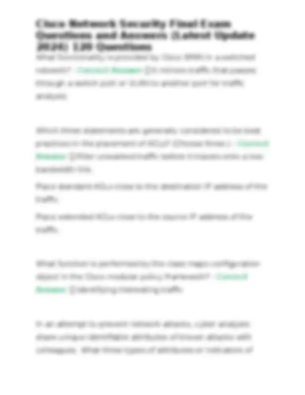 Cisco Network Security Final Exam Questions and Answers | Exams Nursing ...