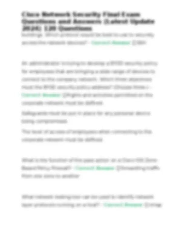 Cisco Network Security Final Exam Questions and Answers | Exams Nursing ...