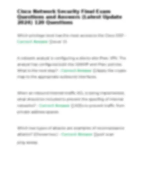 Cisco Network Security Final Exam Questions and Answers | Exams Nursing ...