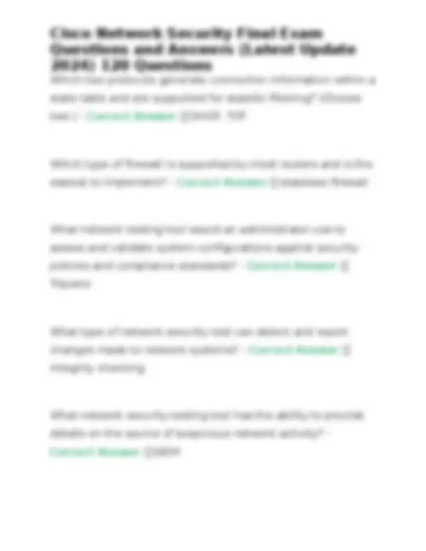 Cisco Network Security Final Exam Questions and Answers | Exams Nursing ...