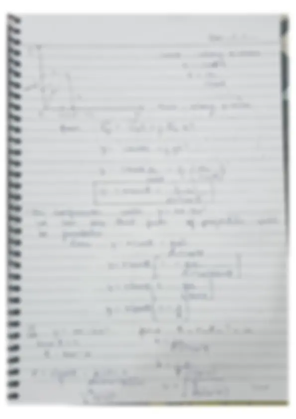 Projectile motion (all concept and formula) | Summaries Physics | Docsity