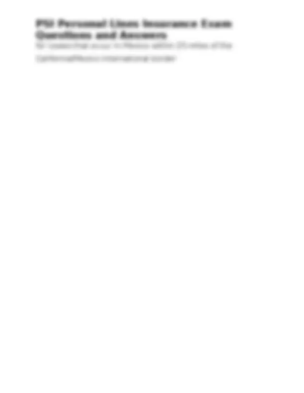 Personal Auto Policy (PAP) Exam Questions and Answers | Exams Nursing ...