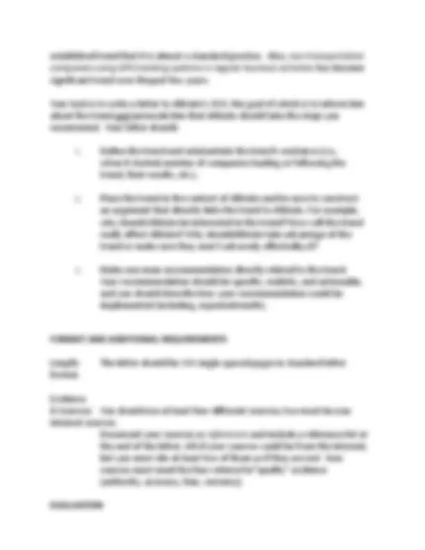 Trend Analysis Assignment: Identifying and Responding to Business ...