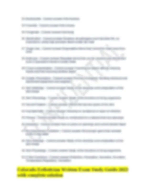 Colorado Esthetician Written Exam Study Guide 2024/25 with complete ...