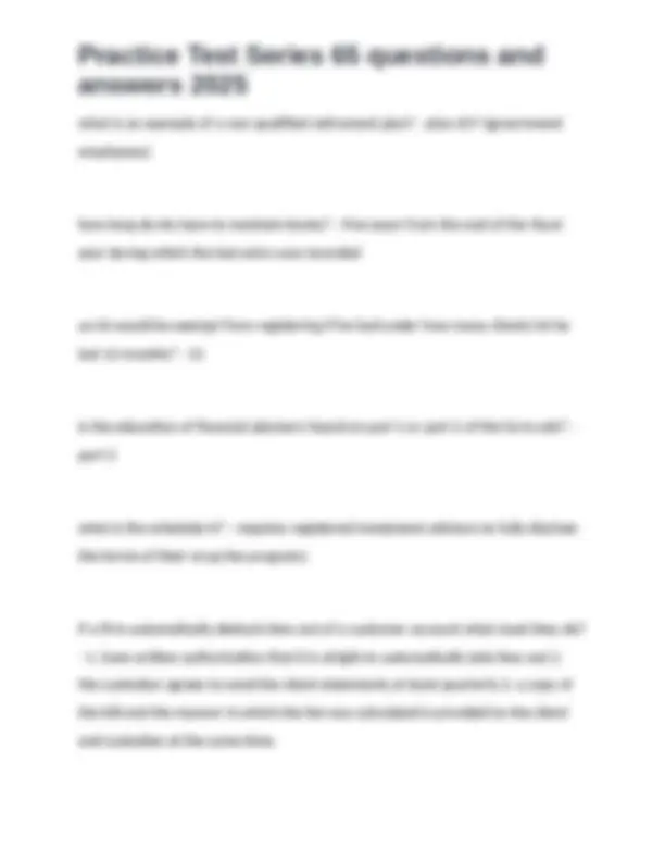 Practice Test Series 65 Questions and Answers 2025 | Exams Nursing ...