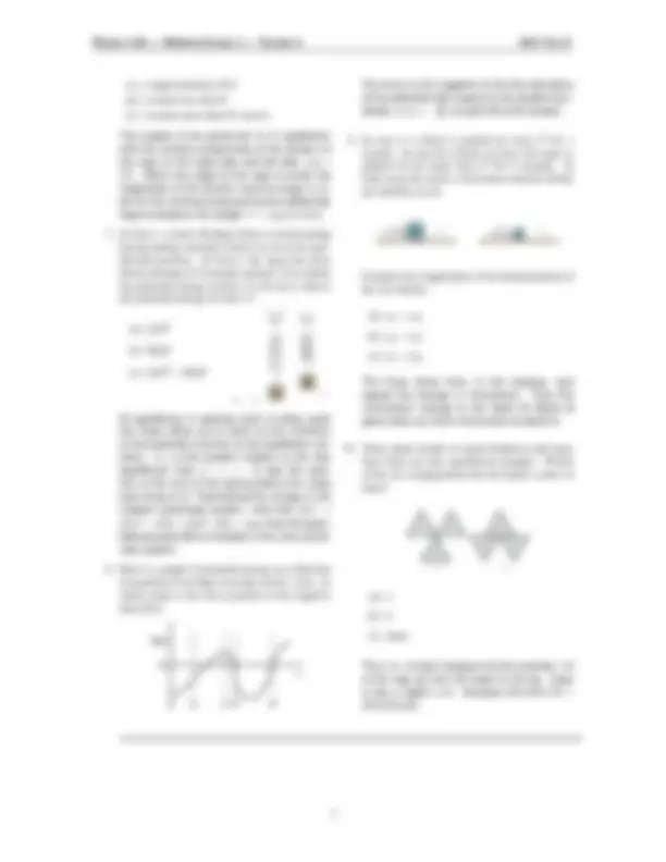 Physics 140 Midterm Exam 2: Mechanics and Energy | Quizzes Physics | Docsity