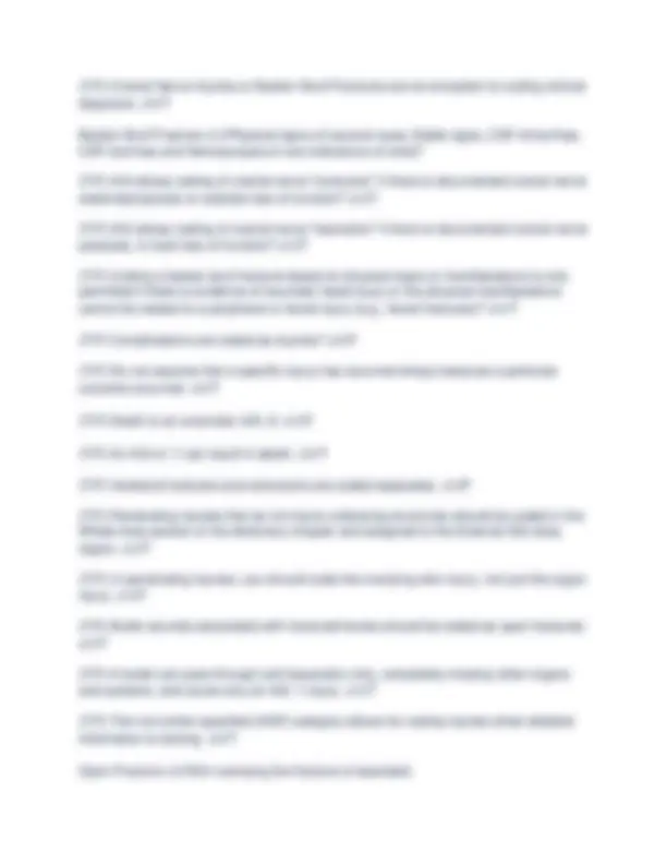 Injury Severity Scoring (ISS) Guide | Exams Nursing | Docsity