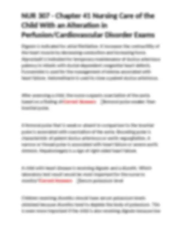 Nursing Care of the Child With an Alteration in Perfusion ...