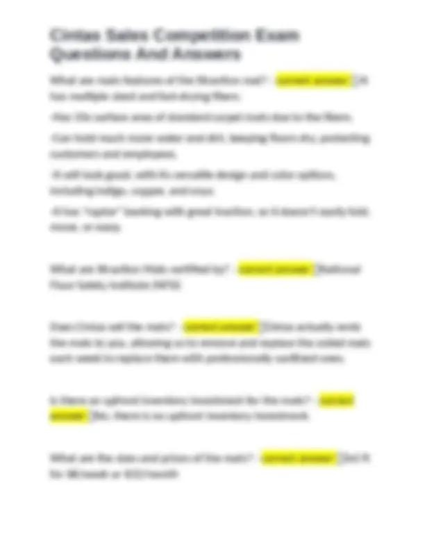 Cintas Sales Competition Exam: Mastering the Essentials | Exams Sales ...