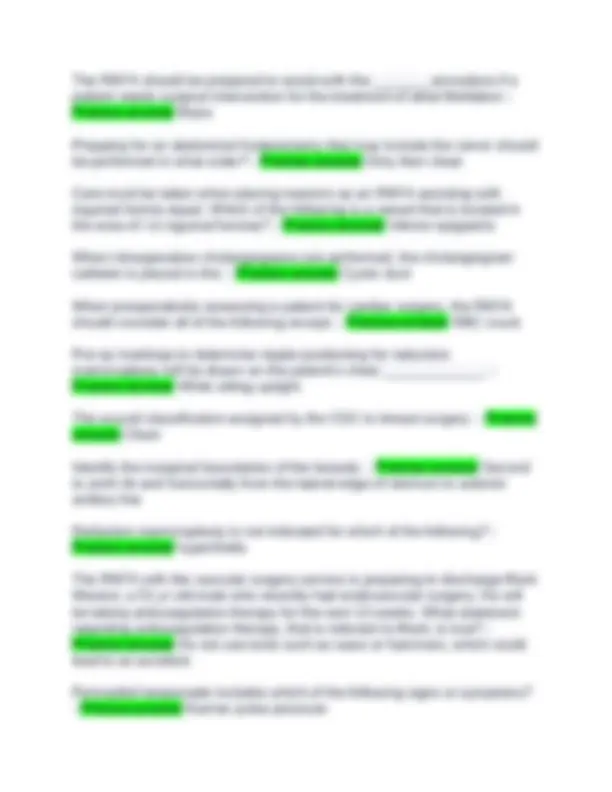 RNFA FINAL EXAM 2 QUESTIONS AND PRECISE ANSWERS 2024-2025 REVISED AND ...