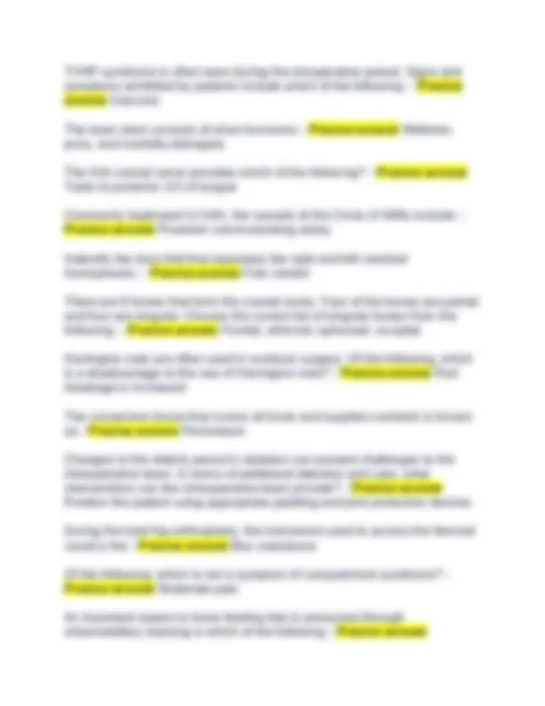 RNFA COURSE 1 TEST 2B QUESTIONS WITH PRECISE ANSWERS 2024-2025 REVISED ...