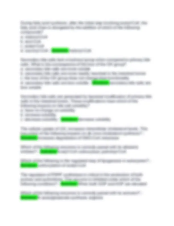 UNE MEDICAL BIOCHEMISTRY FINAL EXAM REVIEW WITH 100% CORRECT SOLUTIONS ...