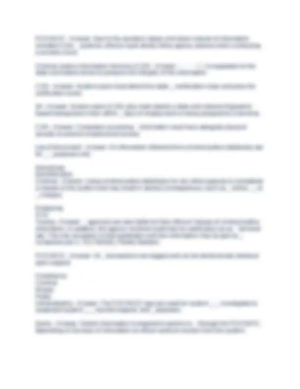 NCIC Chapter 5 Unit 1 Lesson 2 Exam | Exams Advanced Education | Docsity