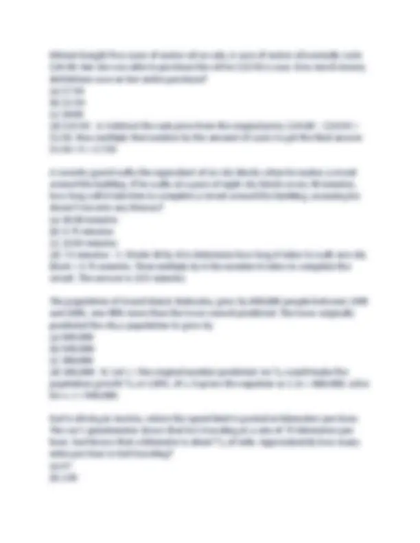 ASVAB- ARITHMETIC REASONING COMPLETE SOLUTION UPDATE 2024 | Exams Advanced Education | Docsity