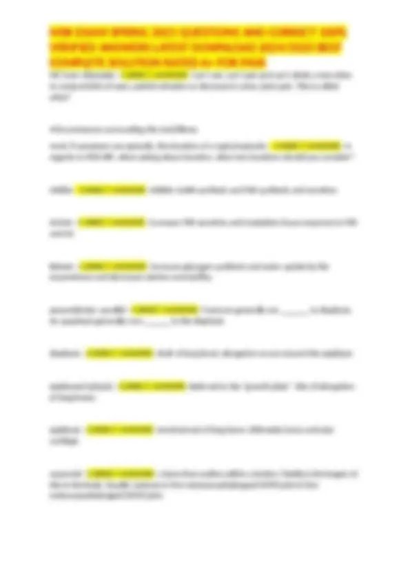 Comprehensive Musculoskeletal Exam Answers | Exams Nursing | Docsity