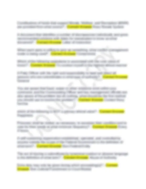 PMK-EE E6 Leadership and Character Questions and Answers Guaranteed A+ ...