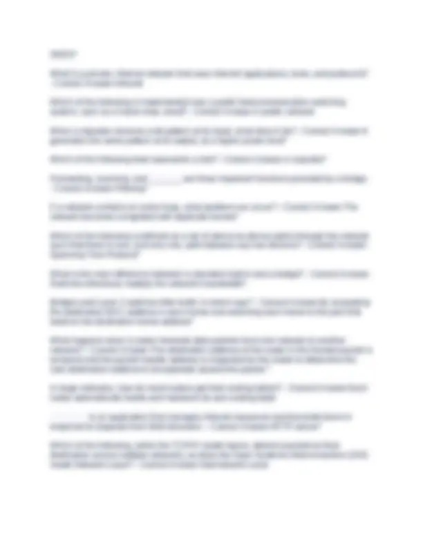 Networking Concepts and Protocols | Exams Advanced Education | Docsity