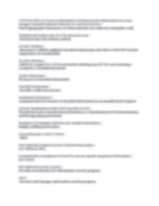 DoD INFORMATION SECURITY QUESTIONS AND ANSWERS | Exams Law | Docsity