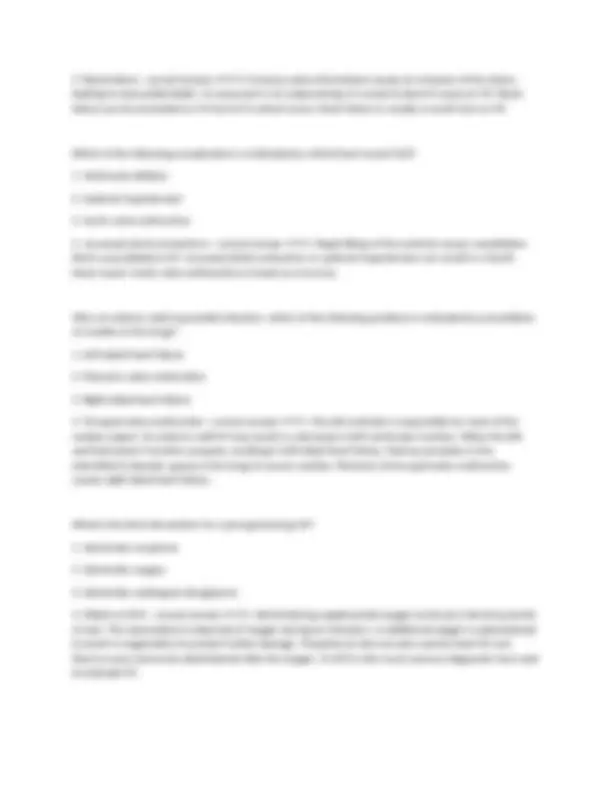 Cardiac Practice Questions for NCLEX Exam | Exams Nursing | Docsity